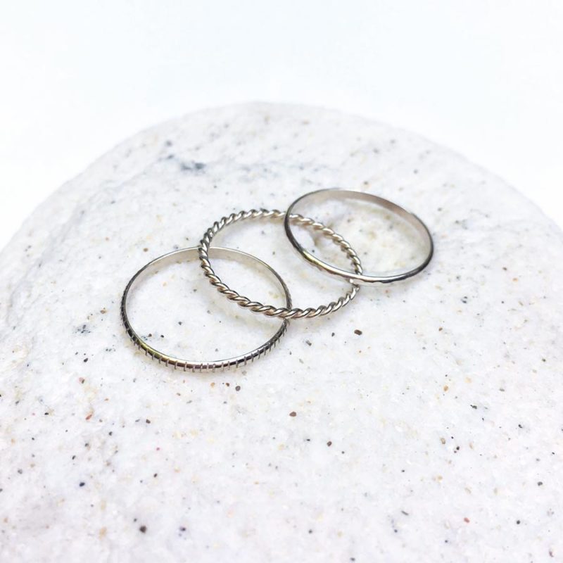 Le TRIO de bagues fines - Robin